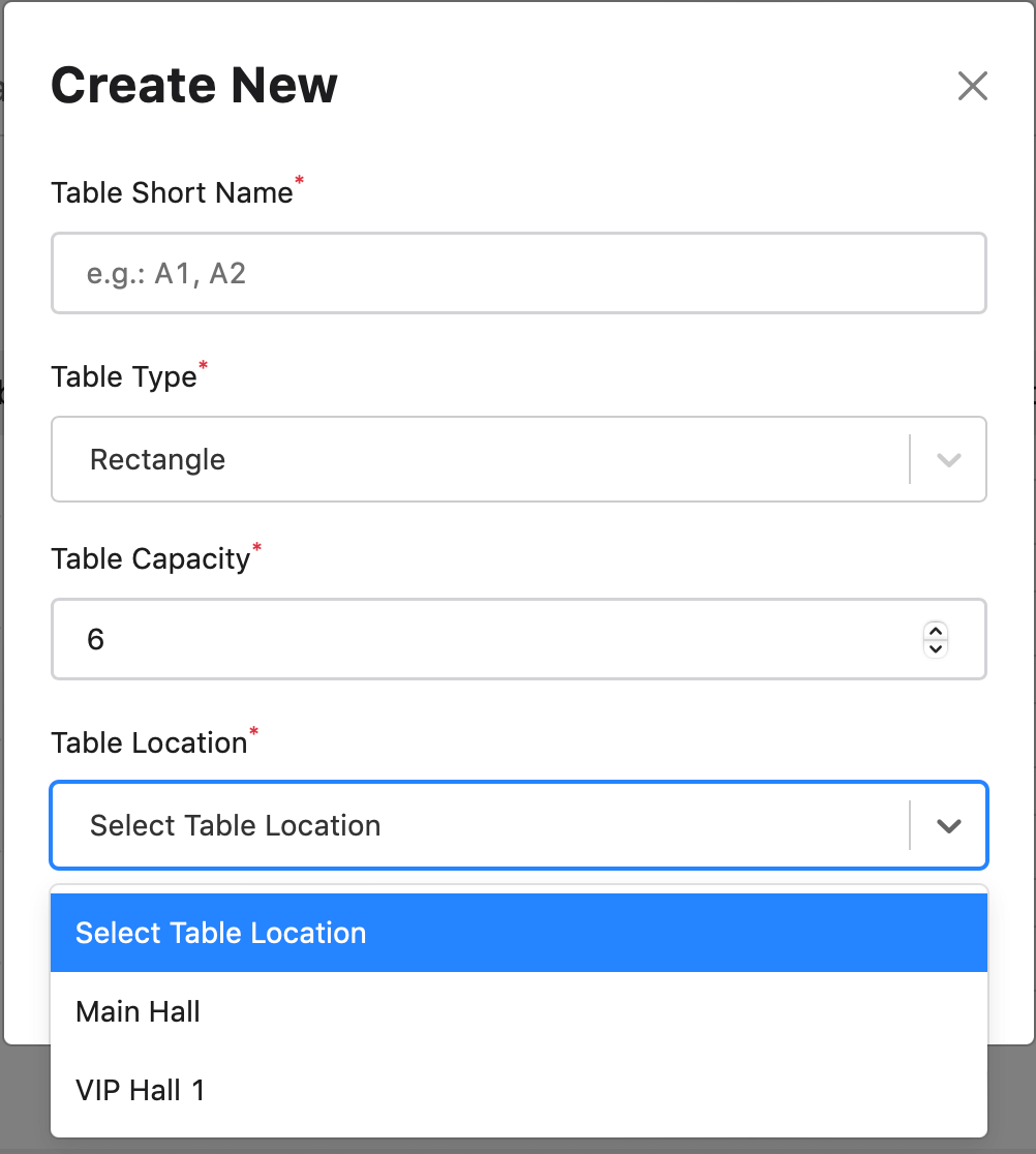 How to add Hall Locations and configure Tables in my restaurant - Gleeca